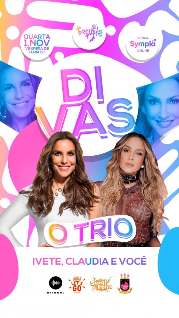 DIVAS: O TRIO: IVETE, CLÁUDIA E VOCÊ! em Aracaju - Sympla