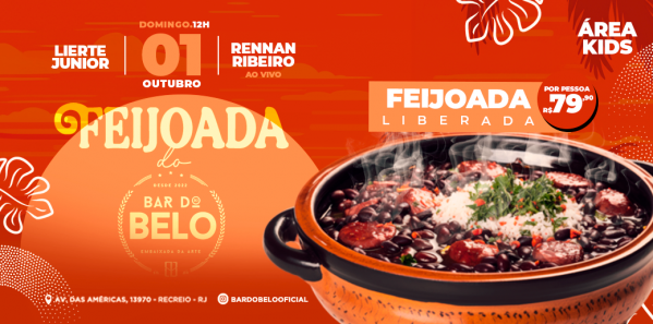 FEIJOADA Do Bar do BELO apresenta RENNAN RIBEIRO em Rio de Janeiro - Sympla