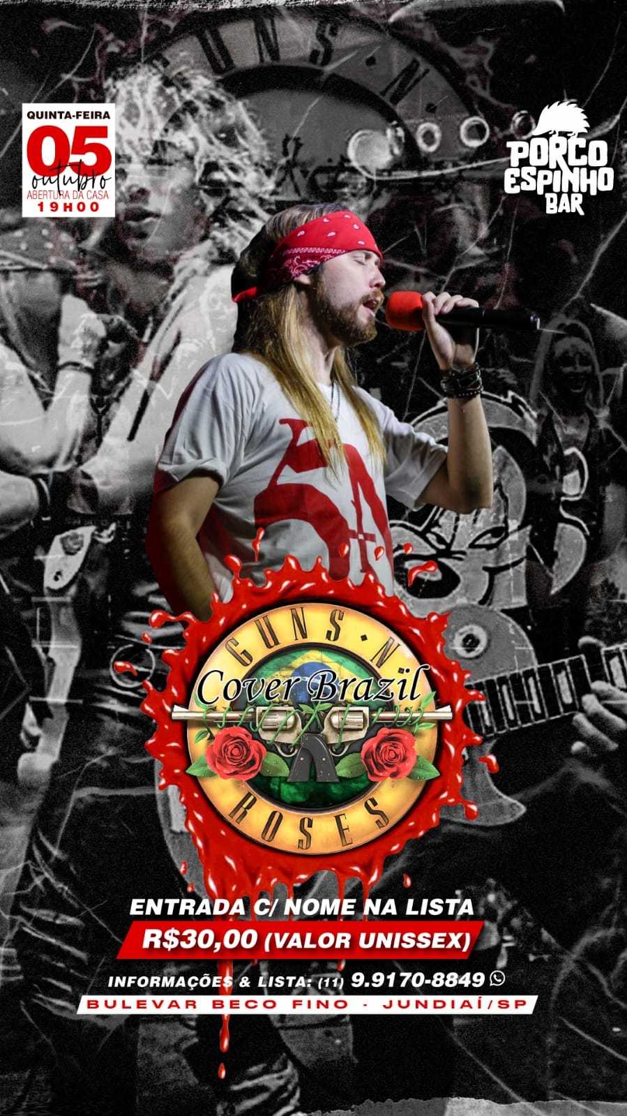 Guns Cover Brasil em Jundiaí em Jundiaí - Sympla