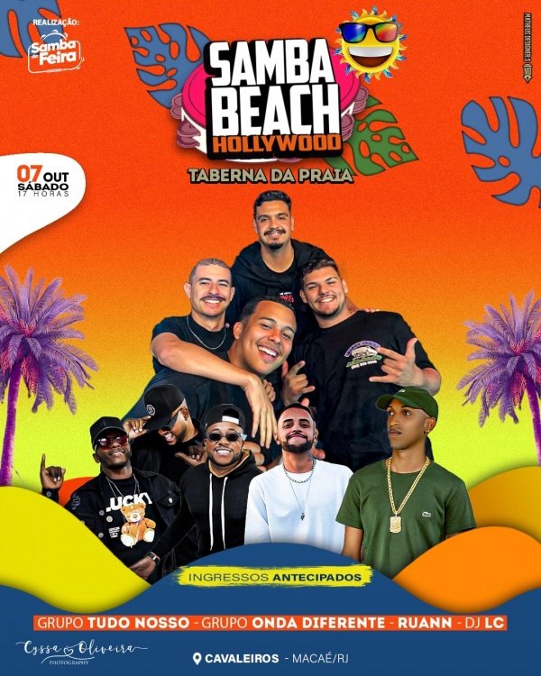 SAMBA BEACH HOLLYWOOD em Macaé - Sympla