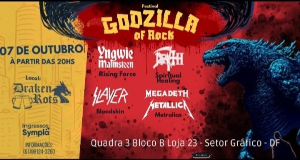 GODZILLA OF ROCK em Brasília - Sympla