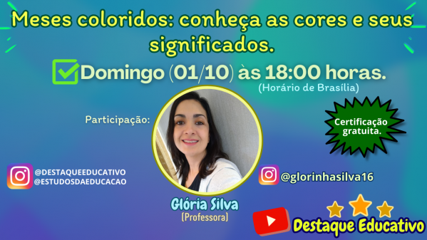 Meses coloridos: conheça as cores e seus significados. - online - Sympla