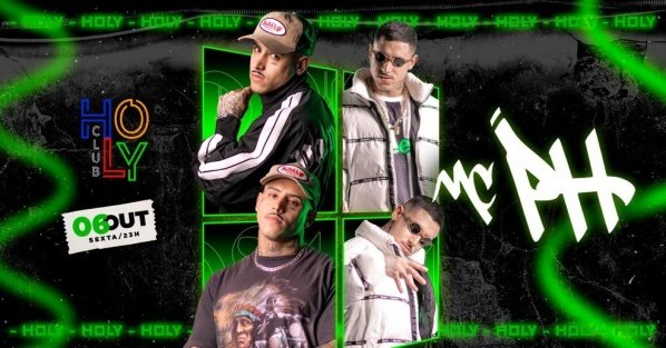 HOLY CLUB APRESENTA MC PH - DIA 06/10 SEXTA-FEIRA em São Paulo - Sympla