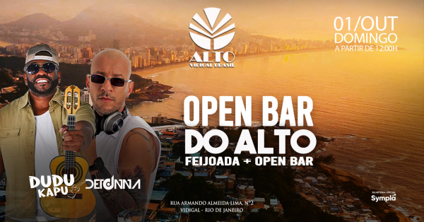 OPEN BAR NAS ALTURAS COM PAGOFUNK em Rio de Janeiro - Sympla