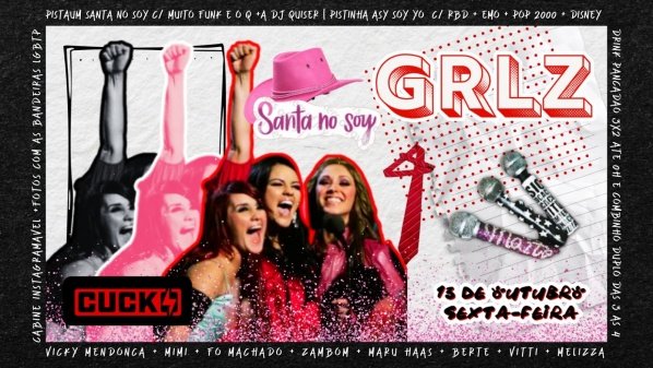 GRLZ :: SANTA NO SOY :: 13.10 @CUCKO em Porto Alegre - Sympla