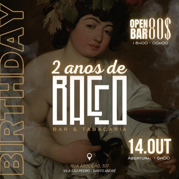 2 anos de bacco bar & aniversário do luninha em Santo André - Sympla
