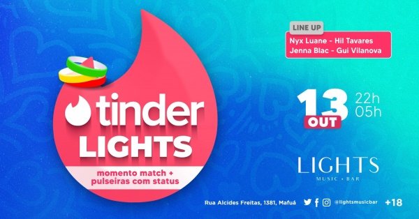 Lights Music Bar: TINDERLIGHTS em Teresina - Sympla