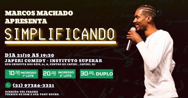 Marcos Machado ( solo de stand up comedy) em Japeri - Sympla