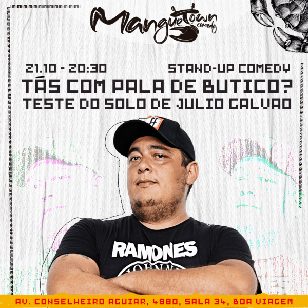 "TÁS COM PALA DE BUTICO?" Teste do solo de Júlio Galvão em Recife - Sympla