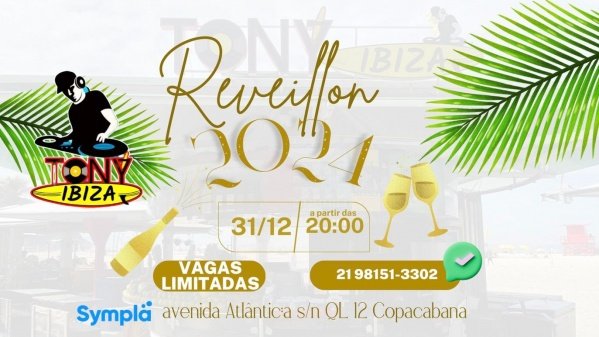 REVEILLON 2024- PRAIA DE COPACABANA- TONY iBIZA em Rio de Janeiro - Sympla