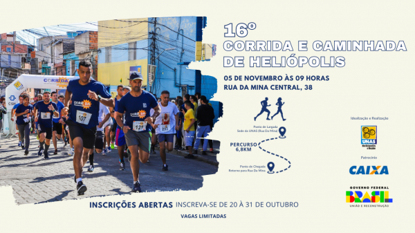 16ª Corrida e Caminhada de Heliópolis em São Paulo - Sympla