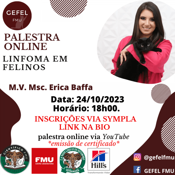 Palestra GEFEL FMU - Linfoma em Felinos - online - Sympla