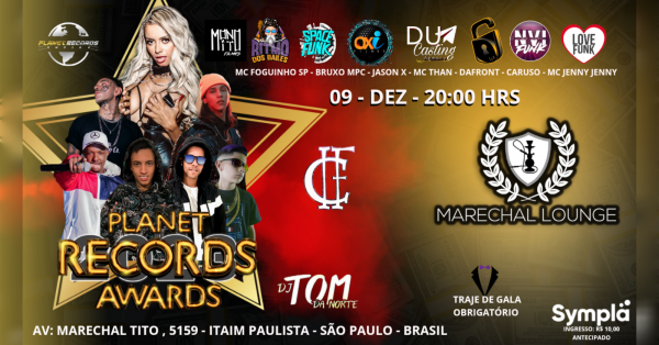 PLANET RECORDS AWARDS 2023 em São Paulo - Sympla