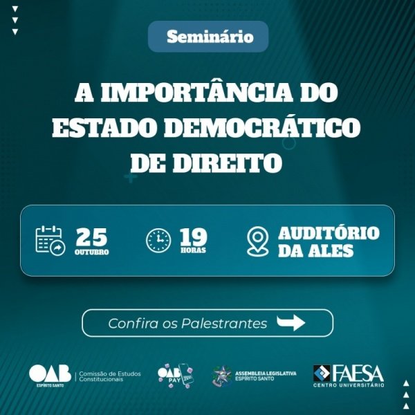A importância do Estado Democrático de Direito em Vitória - Sympla