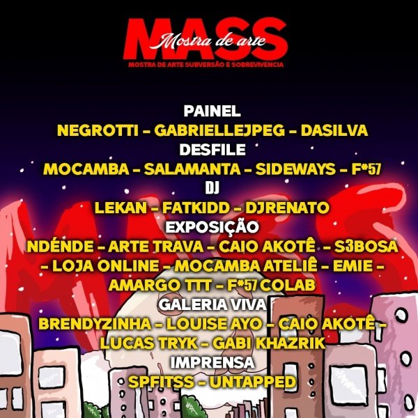 M.A.S.S - Mostra de Arte Subversão e Sobrevivência em São Paulo - Sympla