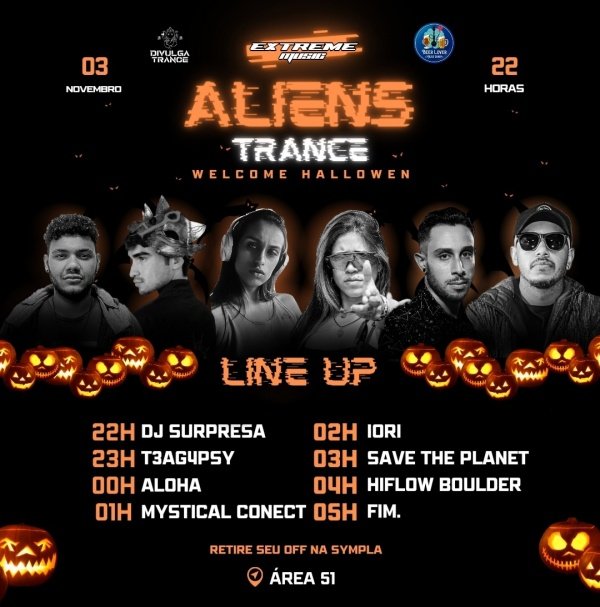 ALIEN TRANCE WELCOME HALLOWEN em Belo Horizonte - Sympla