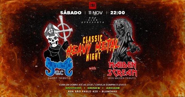 HEAVY METAL NIGHT em Blumenau - Sympla