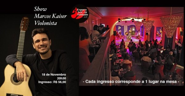 Show Marcos Kaiser Violonista - 18 de Novembro em Itu - Sympla