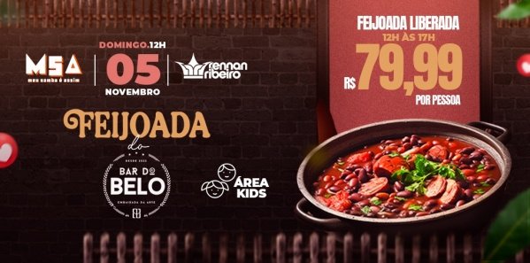 FEIJOADA Do Bar do BELO apresenta RENNAN RIBEIRO em Rio de Janeiro - Sympla