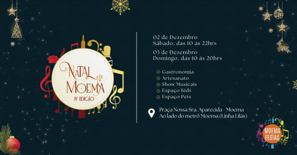 Natal de Moema, 4a. EDIÇÃO em São Paulo - Sympla