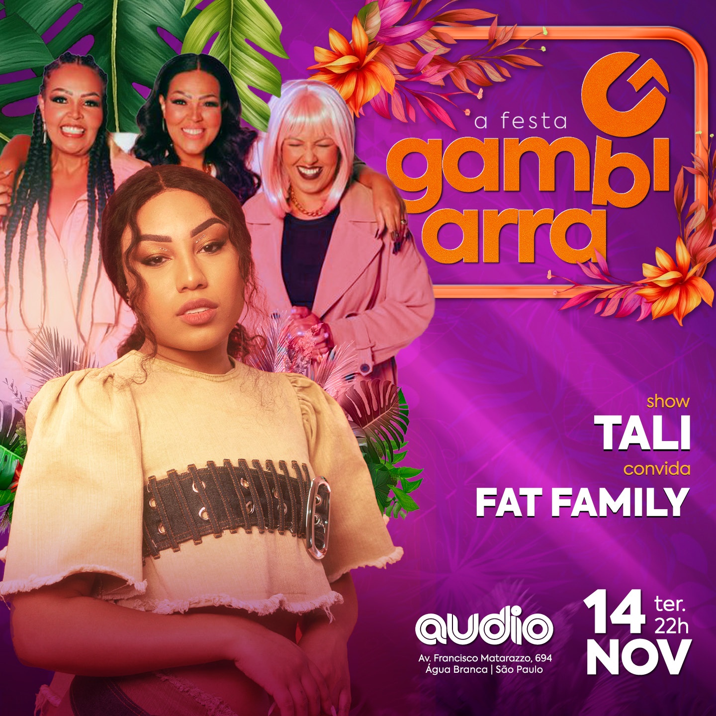 Gambi Show: Tali convida Fat Family - Audio em São Paulo - Sympla