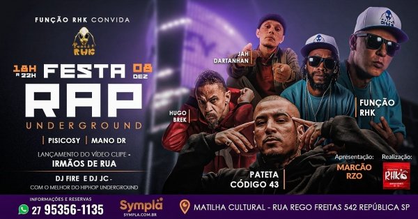 FESTA RAP Underground em São Paulo - Sympla
