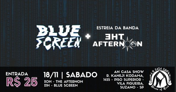 Banda Blue Screen & The Afternoon. em Suzano - Sympla