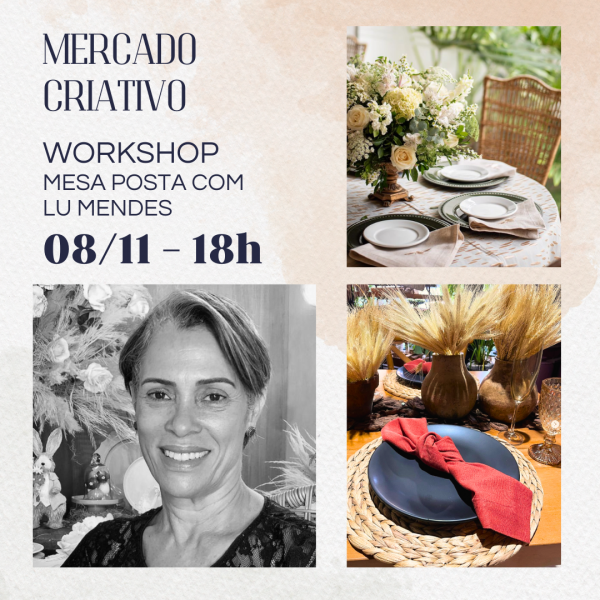 Workshop Mesa Posta com Lu Mendes em Juiz de Fora - Sympla