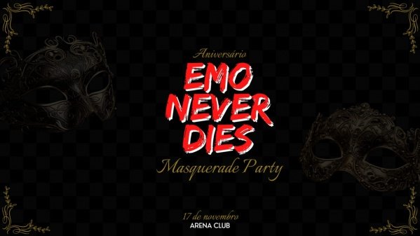 ANIVERSÁRIO EMO NEVER DIES - MASQUERADE PARTY em Santos - Sympla