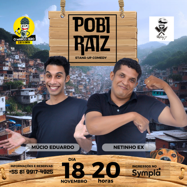 POBI RAIZ - STAND UP COMEDY em Recife - Sympla