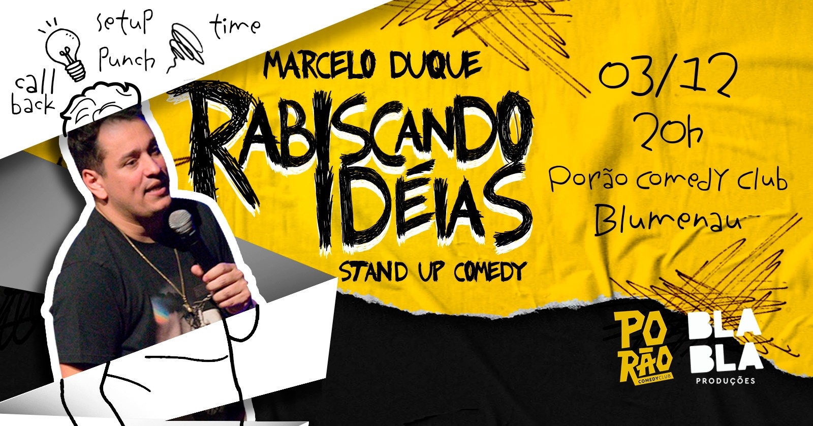 Porão Comedy Club Apresenta: Marcelo Duque em Blumenau - Evento ON