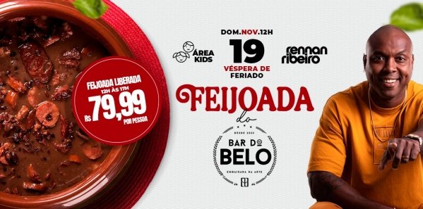 FEIJOADA DO BAR DO BELO APRESENTA: RENNAN RIBEIRO em Rio de Janeiro - Sympla