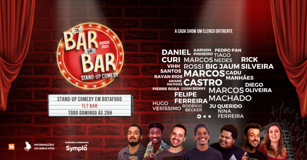 TLT Bar apresenta: De Bar em Bar stand-up comedy [12/11] em Rio de ...