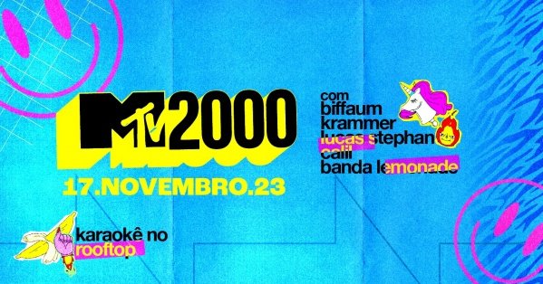 MTV 2000 - A FESTA OFICIAL DA MTV! em Belo Horizonte - Sympla