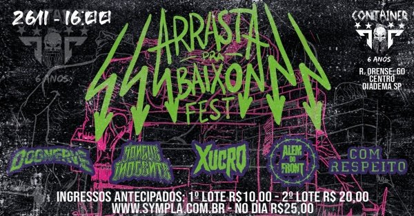 Arrasta Pra Baixo Fest em Diadema - Sympla