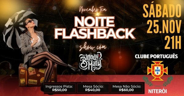 NOITE FLASHBACK com BLOODY MARY em Niterói - Sympla