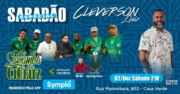 SABADÃO ESPECIAL COM CLEVERSON LUIZ em São Paulo - Sympla