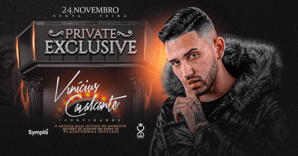 VINICIUS CAVALCANTE EXCLUSIVE - 24 DE NOVEMBRO SEXTA - AS 21:00Hs em Brasília - Sympla