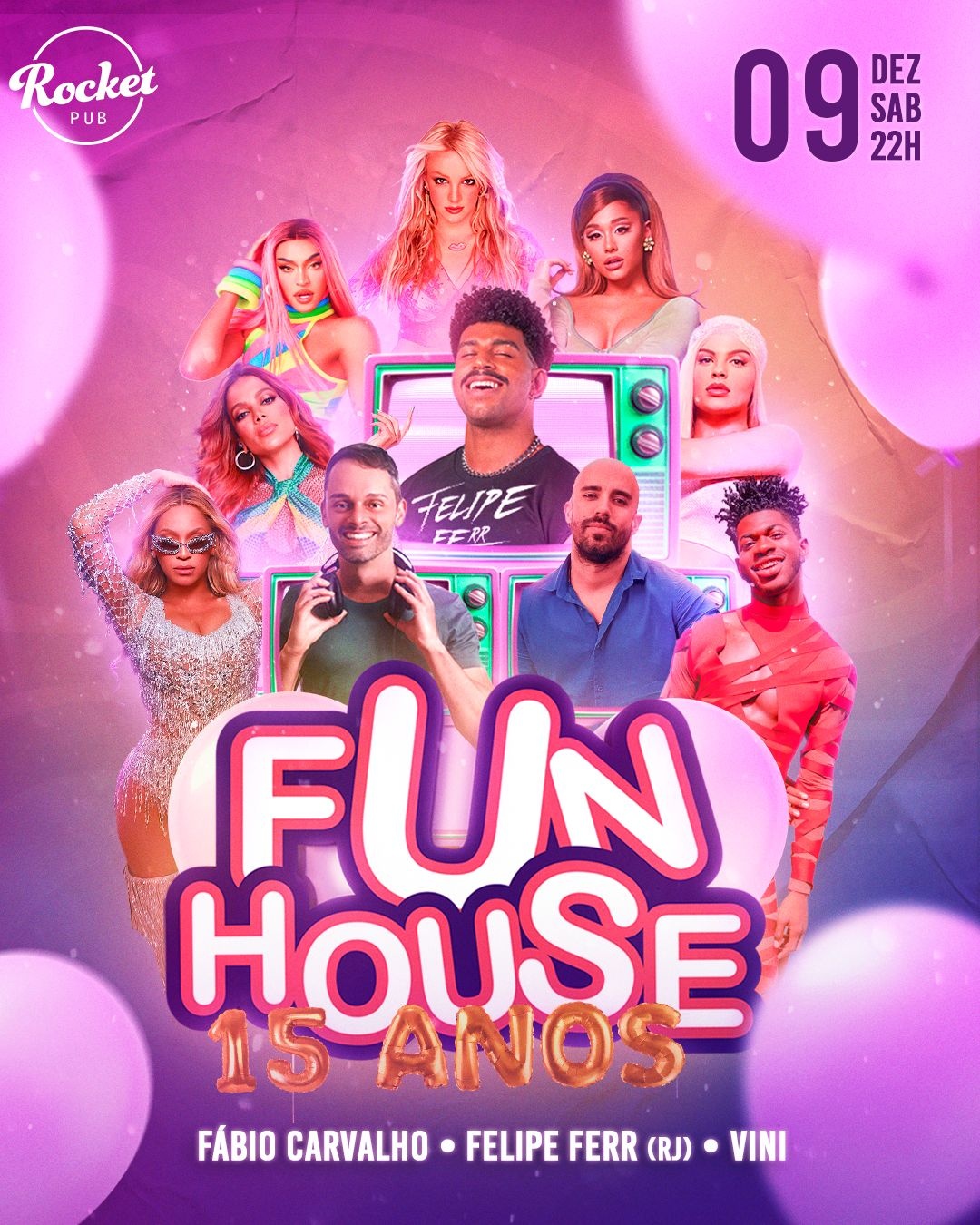 FUNHOUSE 15 ANOS - 09/12/23 em Juiz de Fora - Sympla