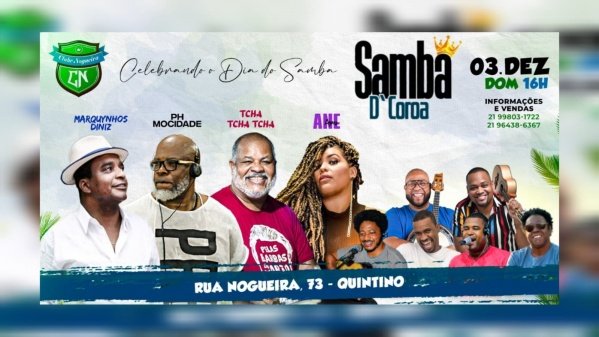 Samba D' Coroa no Clube Nogueira em Rio de Janeiro - Sympla