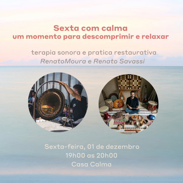 Sexta com calma _ um momento para descomprimir e restaurar em Belo ...