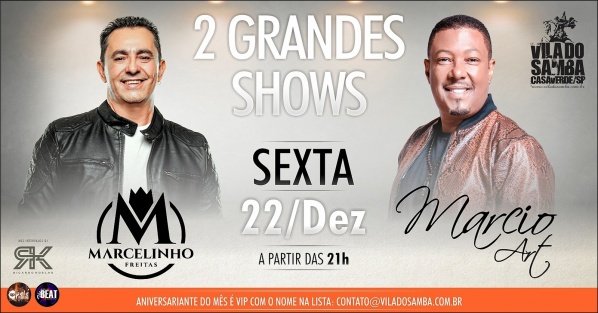 MARCELINHO SEM COMPROMISSO E MARCIO ART 2 GRANDES SHOWS NA VILA DO ...