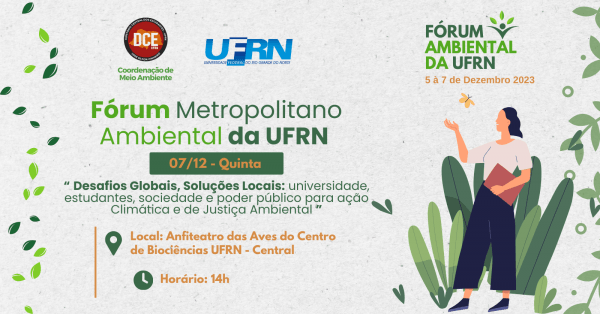 Fórum Metropolitano Ambiental da UFRN em Natal - Sympla