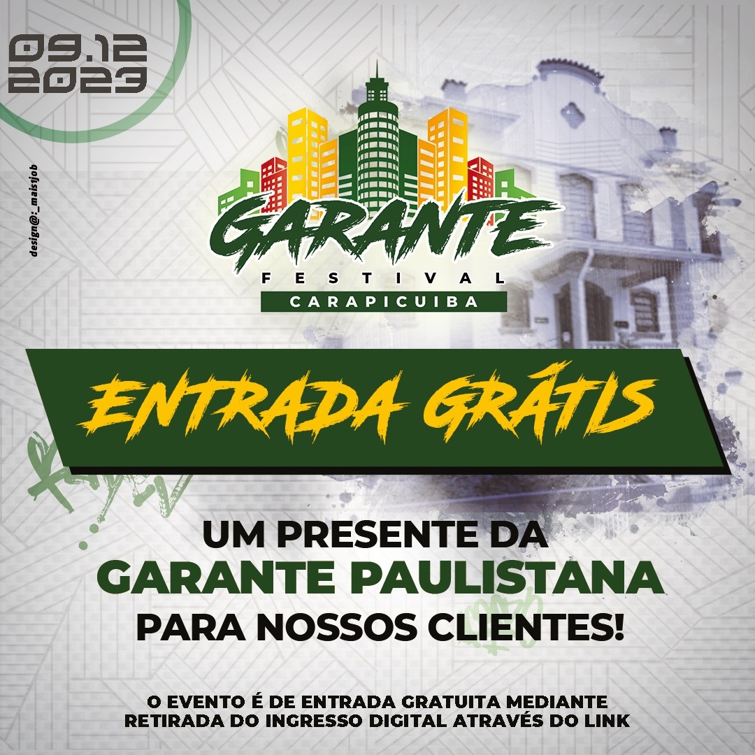 GARANTE FESTIVAL PAULISTANA / Carapibuiba em Carapicuíba - Sympla
