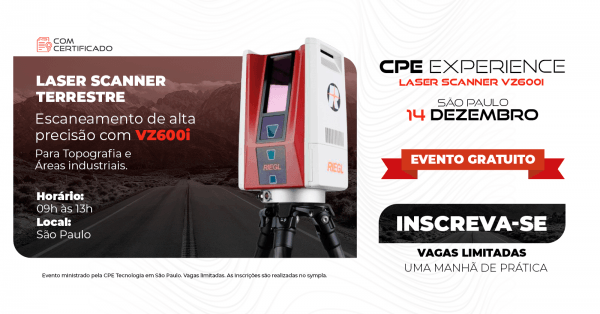 CPE EXPERIENCE LASER SCANNER VZ600i em São Paulo - Sympla