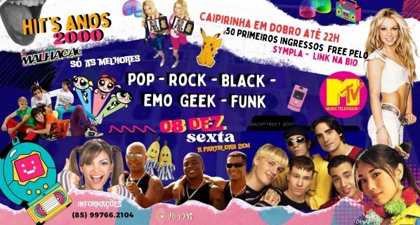 Hits Anos 2000 em Fortaleza - Sympla