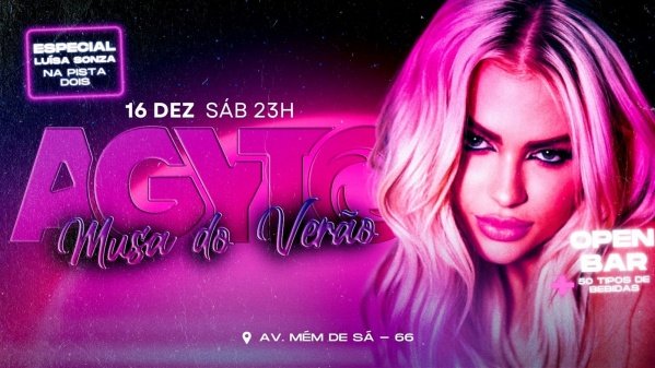 AGYTO- MUSA DO VERÃO + DJS | OPEN BAR | LAPA em Rio de Janeiro - Sympla