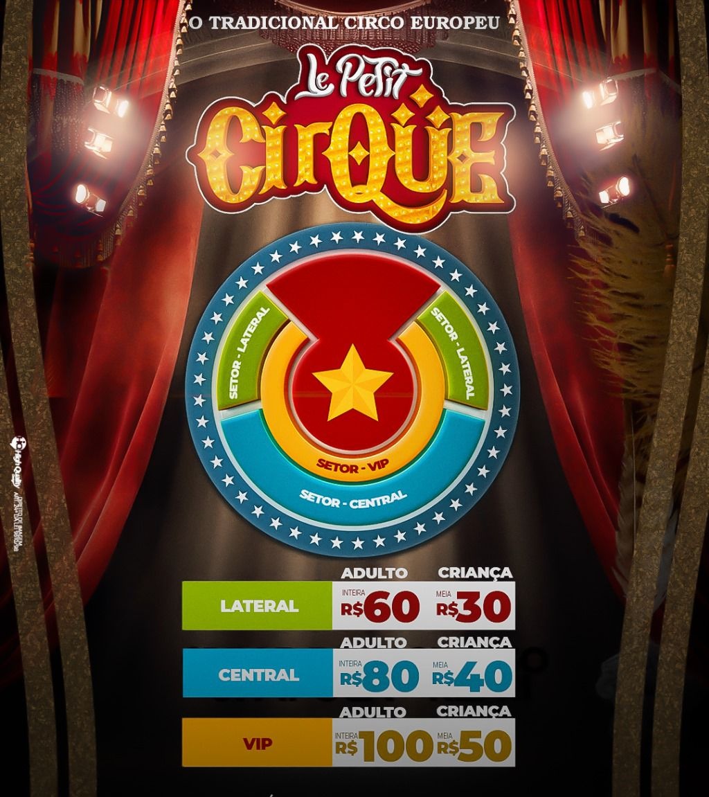 LE PETIT CIRQUE|Domingo (14/01) - 17H em Cuiabá - Sympla