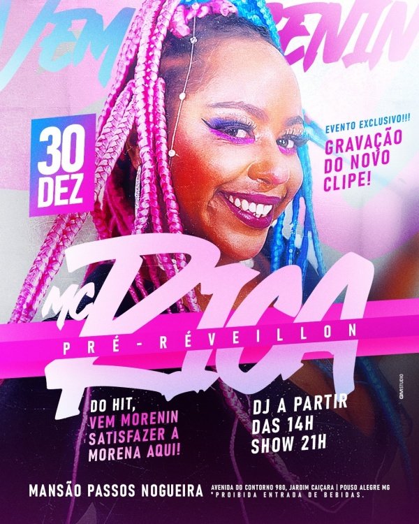 Pré Réveillon - Mc Rica em Pouso Alegre - Sympla