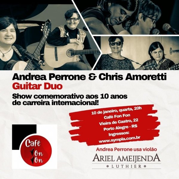 ANDREA PERRONE E CHRIS AMORETTI GUITAR DUO em Porto Alegre - Sympla